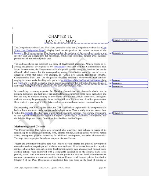 CHAPTER 11. LAND USE MAPS - City and Borough of Juneau