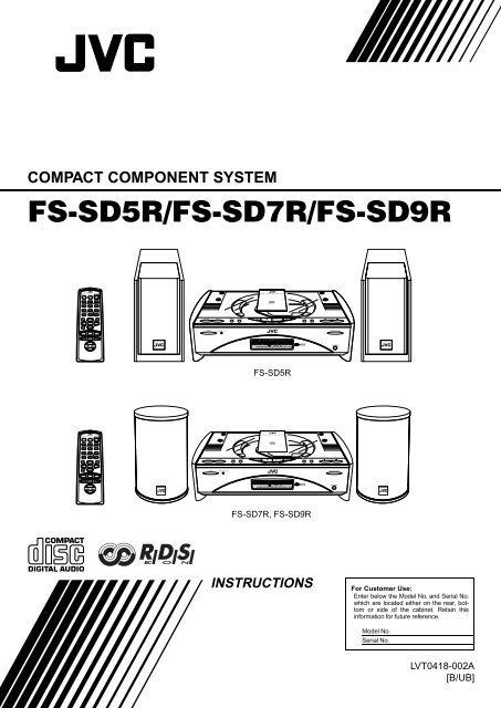Compact component system fs-sd5r/fs-sd7r/fs-sd9r - JVC