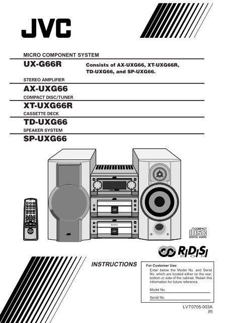 UX-G66R AX-UXG66 XT-UXG66R TD-UXG66 SP-UXG66 - JVC
