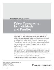 Enrollment form - Kaiser Permanente California