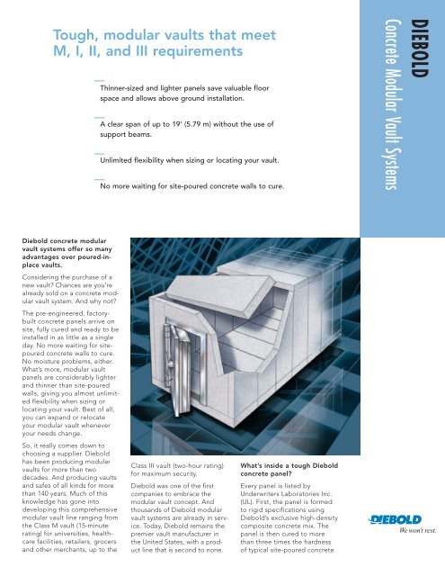 Concrete Modular Vault Systems - Diebold