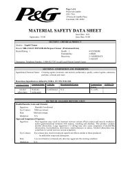 MATERIAL SAFETY DATA SHEET Finished ... - Procter & Gamble