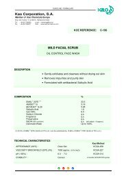 TETRANYL Range leaflet - Kao Chemicals Europe