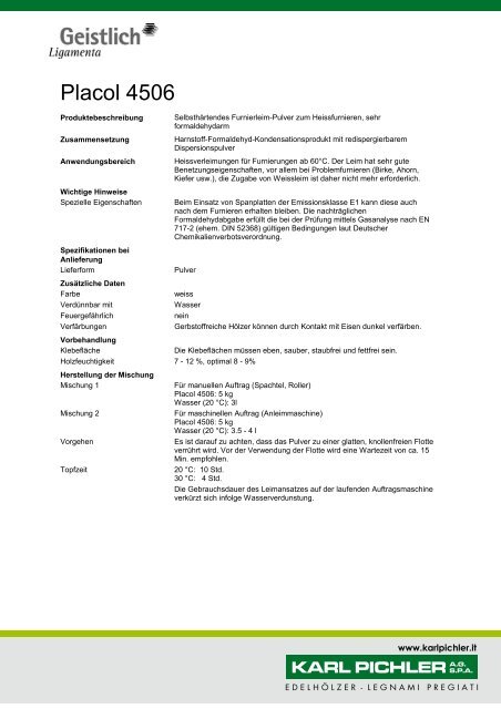 Placol 4506 - Karl Pichler