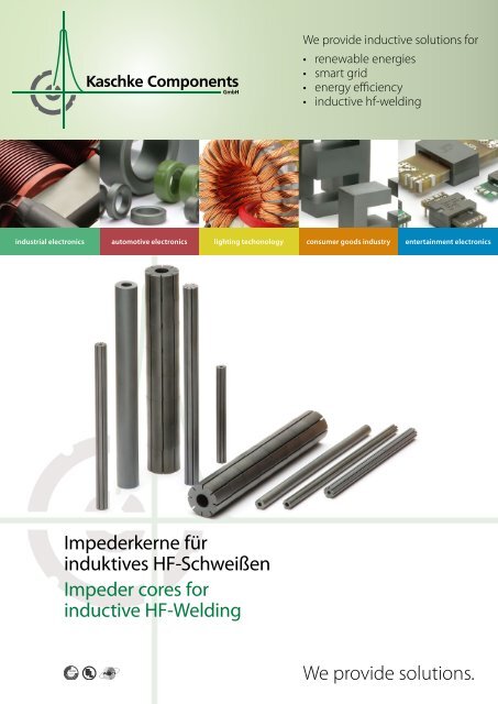Impederkerne fÃ¼r induktives HF-SchweiÃ en - Kaschke Components