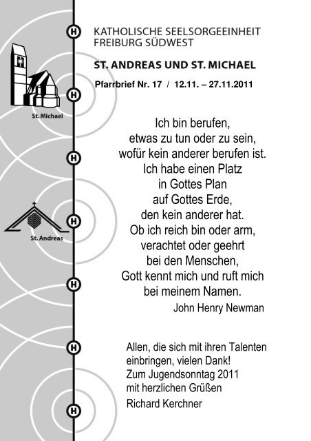 Pfarrbrief Nr. 17 / 2011