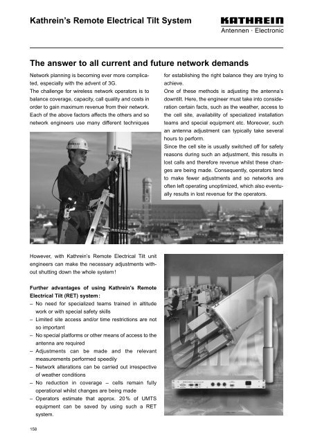 Kathrein's Remote Electrical Tilt System