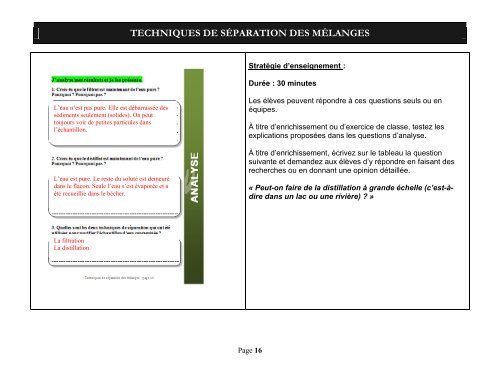 TECHNIQUES DE SÉPARATION