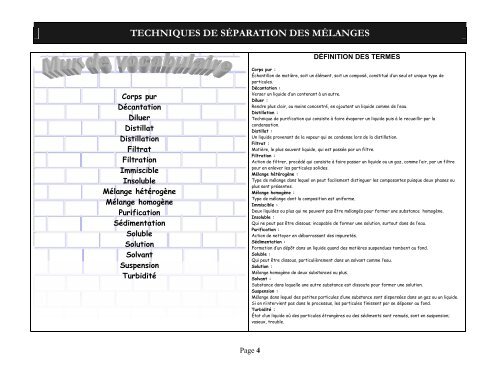 TECHNIQUES DE SÉPARATION