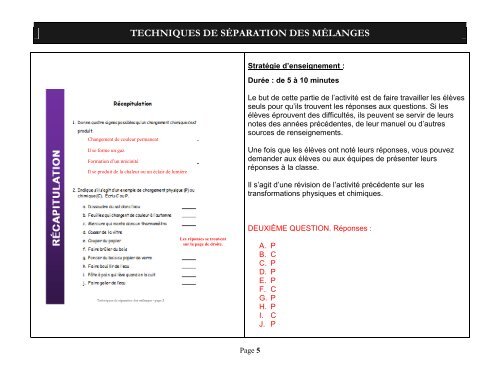 TECHNIQUES DE SÉPARATION