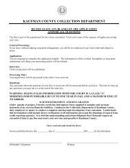 ACTIVE CAPIAS PRO FINE WARRANTS ... - Kaufman County