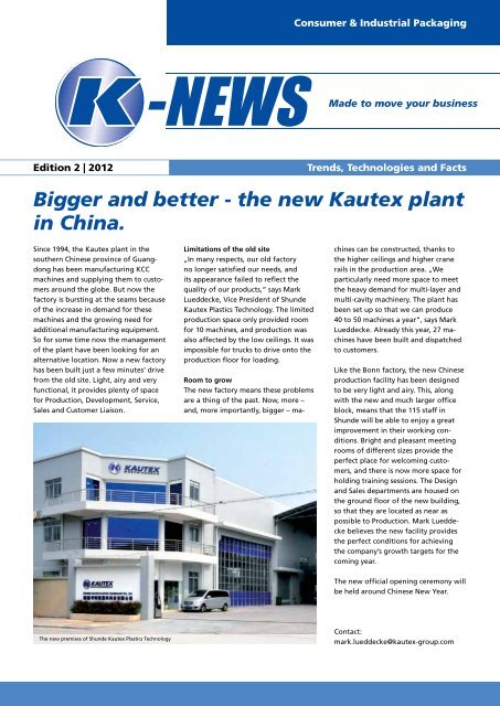 K-News_2_2012_Consumer Packaging - Kautex Maschinenbau