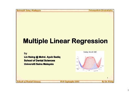 Multiple Linear Regression (1 per page) - PDF Multiple Linear Regression (1 per page) - PDF