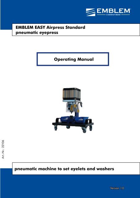 EMBLEM EASY Airpress Standard pneumatic ... - Dataplot Gmbh