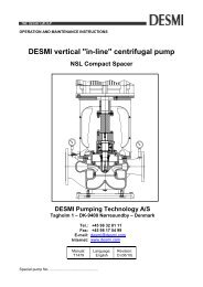 DESMI self-priming centrifugal pump TYPE SA DESMI A/S