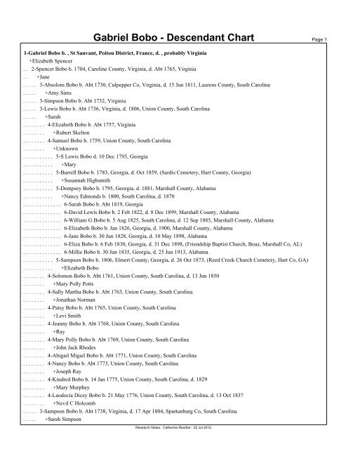Gabriel Bobo Chart pdf - kennedyreuther.com