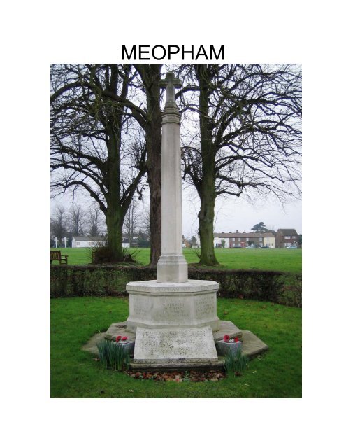 MEOPHAM WAR MEMORIAL - Kent Fallen