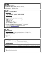 KERR Material Safety Data