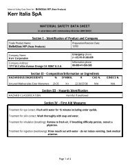 belleGlass HP Silane Primer - MSDS - Kerr