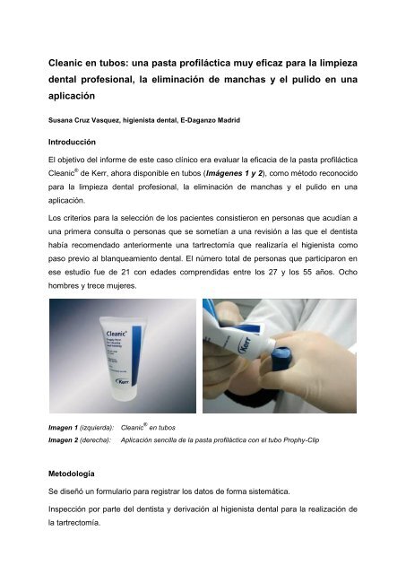 Cleanic in der Tube â Eine bewÃ¤hrte Prophylaxepaste in ... - Kerr