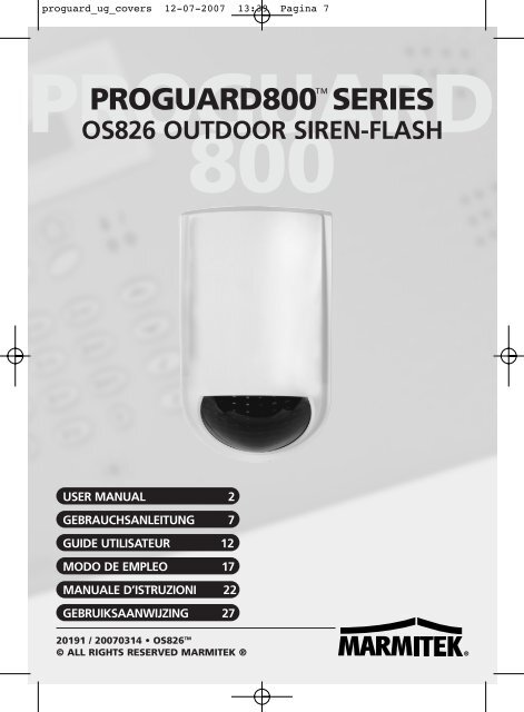 PROGUARD 800 - Files