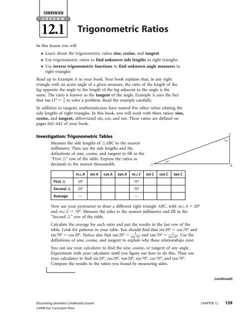 Trigonometric Ratios