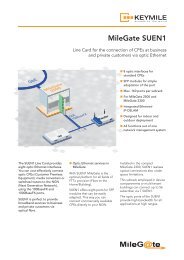 Data Sheet LineRunner SHDSL DTM - KEYMILE