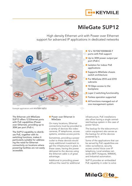 Data Sheet 12-port Electrical Ethernet Unit with PoE ... - KEYMILE