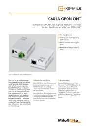 Data Sheet LineRunner SHDSL DTM - KEYMILE