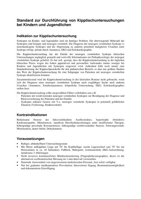 Standard zur DurchfÃ¼hrung von Kipptischuntersuchungen bei ...