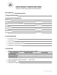 CIRCLE PROJECT COMPLETION FORM - The King's Daughters