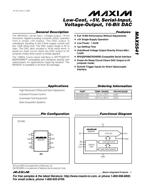 16-bit Serial DAC