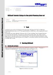 KISSsoft Tutorial: Sizing a Planetary Gear Set for ... - KISSsoft AG