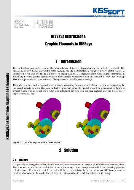 KISSsys Instructions: Graphic Elements in KISSsys 1 Introduction 2 ...