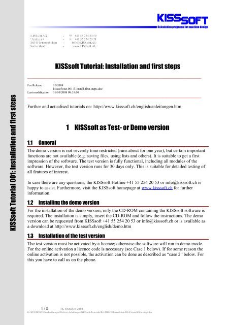 Download - KISSsoft AG