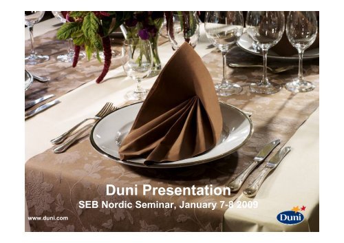 Duni Presentation - Duni Group
