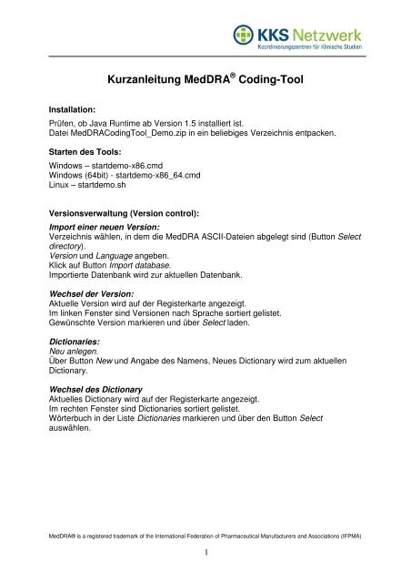 Installation Coding-Tool: Kurzanleitung PDF | (42 ... - KKS-Netzwerk