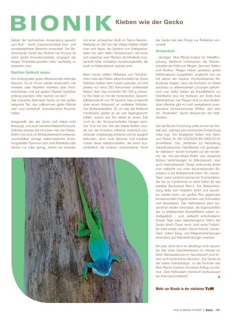 BIONIK Kleben