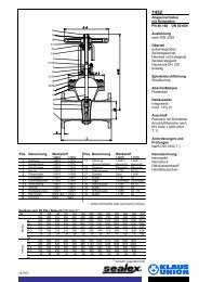 Absperrschieber mit Keilplatten PN 10 - 25 DN 50 - 600 AusfÃ¼hrung ...