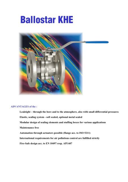 Ballostar KHE - Klinger Danmark A/S