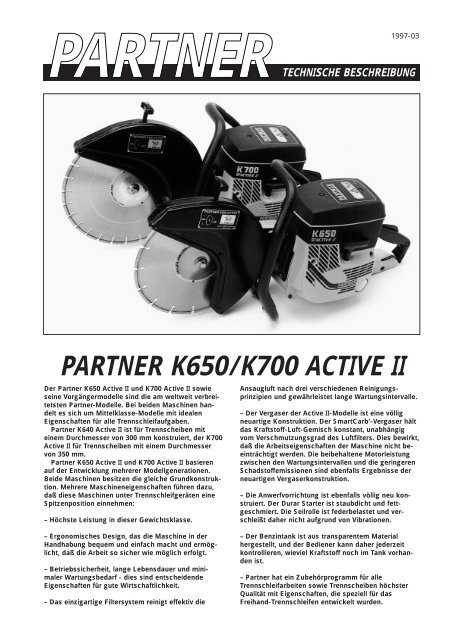 partner k650/k700 active ii - Klippo