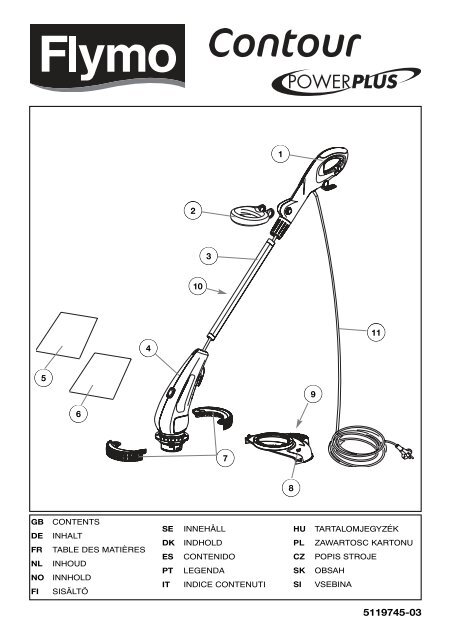 OM, Flymo, Contour 500 Power Plus, Contour 700 Power Plus ...