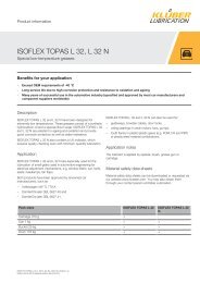 ISOFLEX TOPAS NB 52, NB 152 - KlÃ¼ber Lubrication