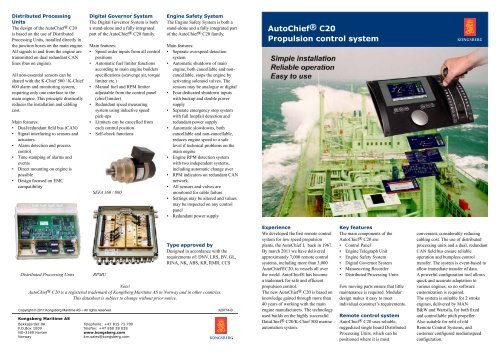 General description AutoChief C20 - Kongsberg Maritime