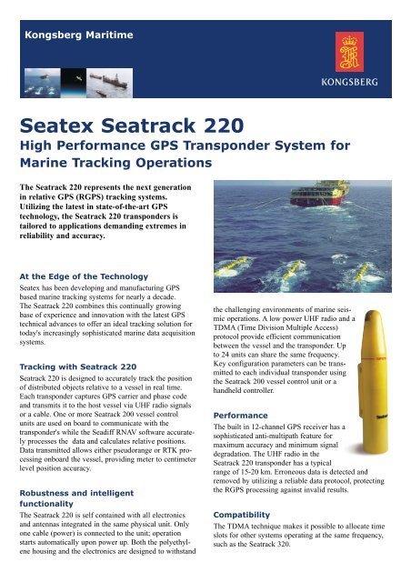Seatex Seatrack 220 - Kongsberg Maritime