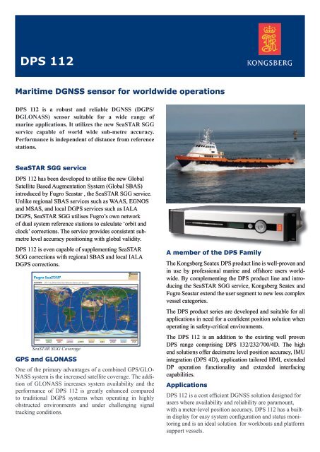 Data sheet - DPS 112 - Kongsberg Maritime