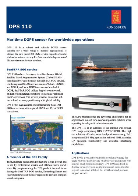 DPS 110 - A robust and relilable DGPS sensor - Kongsberg Maritime