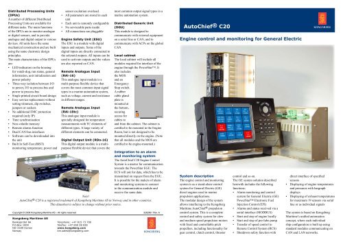 AutoChiefÂ® C20 - Kongsberg Maritime