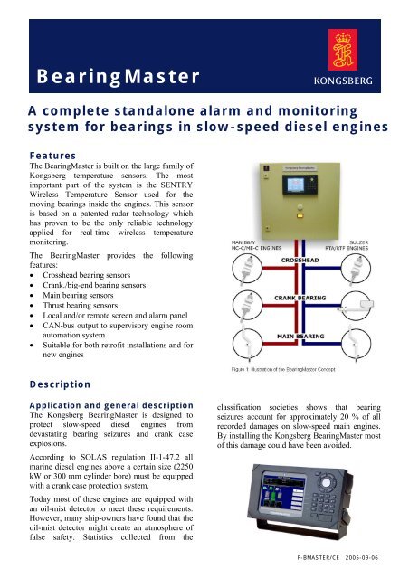 Diesel engine bearing monitoring system - Kongsberg Maritime