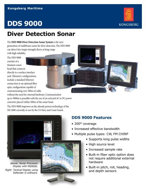 Data sheet - DDS 9000 Diver detection sonar - Kongsberg Maritime